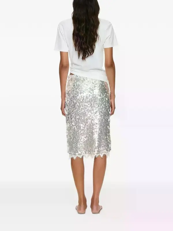 Christopher Esber Opaline Sequin-embellished Midi Skirt - Grey