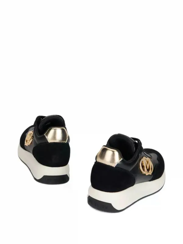Moschino Logo-plaque Suede Sneakers