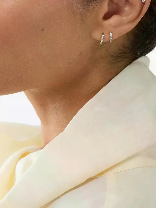 DINNY HALL Diamond Huggie Earrings