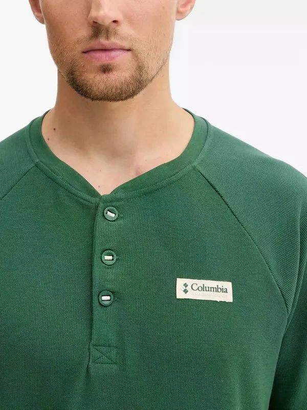 COLUMBIA Raglan-sleeve Waffle-knit T-shirt