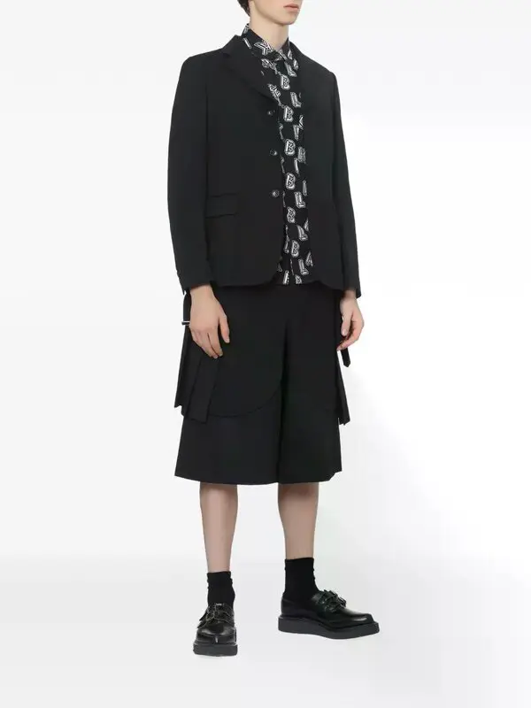 Comme Des Garçons Curved-overlay Shorts