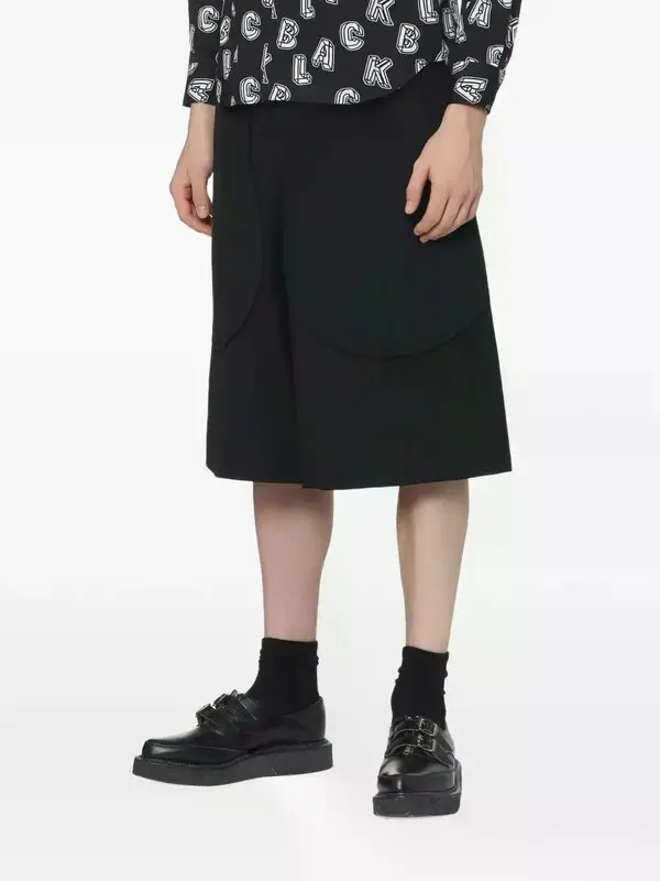Comme Des Garçons Curved-overlay Shorts