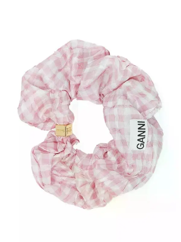 GANNI Check-print Scrunchie