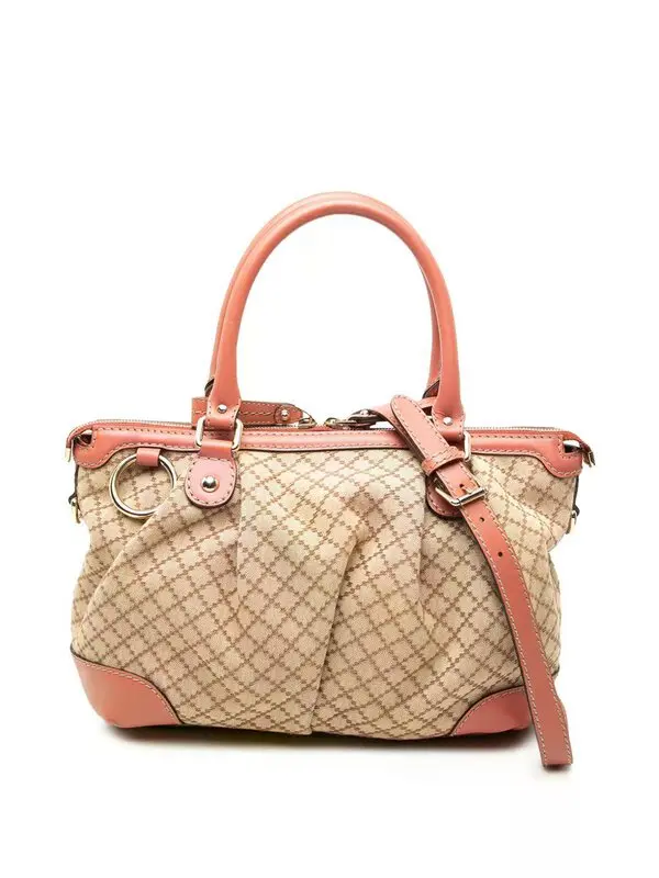 Gucci 2000-2015 Diamante Canvas Sukey Satchel