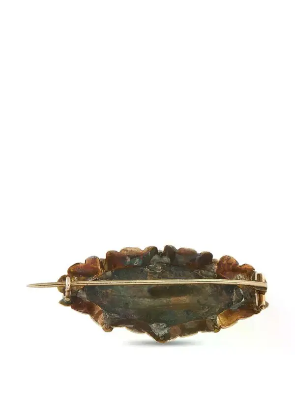 LB EXCLUSIVE Turquoise And Pearl Brooch - Gold