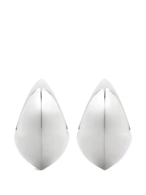 DINNY HALL Iceni Warrior Puffy Hoop Earrings - Silver