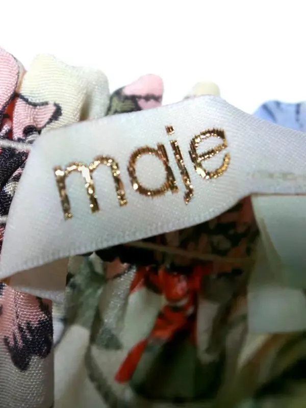 Maje Floral-print Puff-sleeve Top