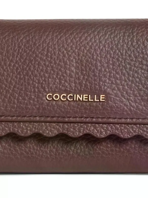 COCCINELLE Small Leather Lace Scalloped Wallet