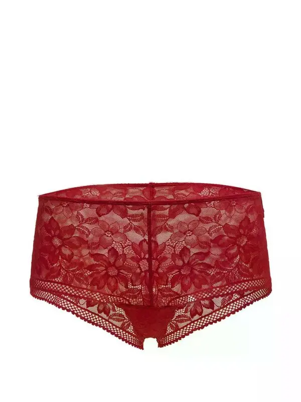Wolford Floral-lace Briefs - Red