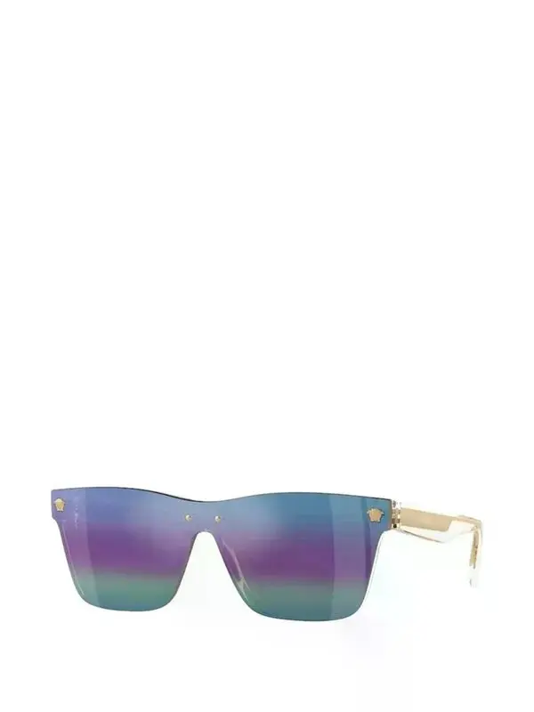 Versace Medusa-plaque Rectangle-frame Sunglasses