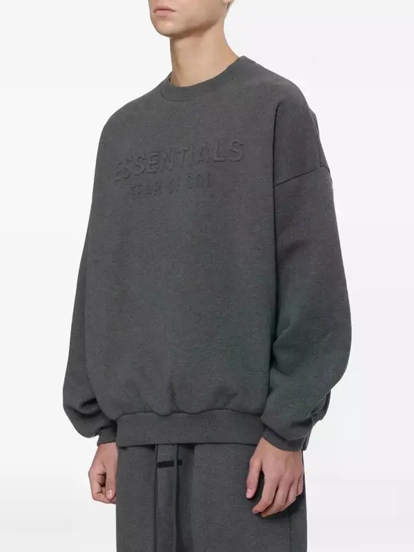 ESSENTIALS Logo-embossed Crew-neck Sweatshirt