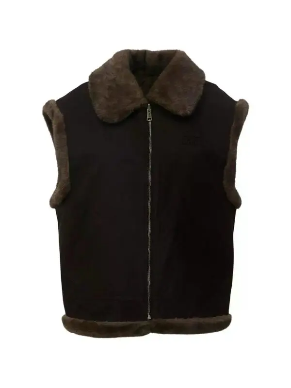 MC2 SAINT BARTH Hesketh Wax Shearling-trim Gilet