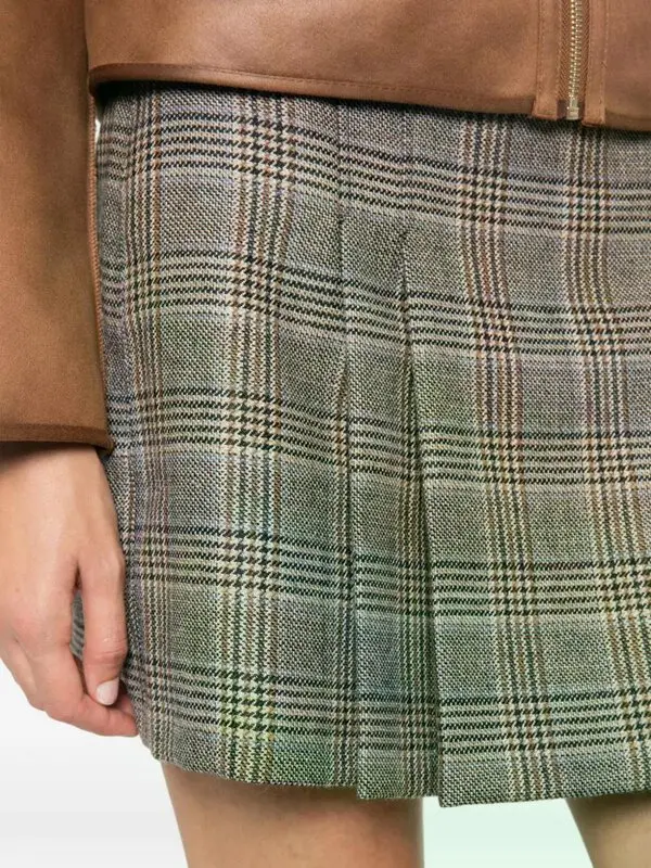 PENNYBLACK Check Pleated Mini Skirt