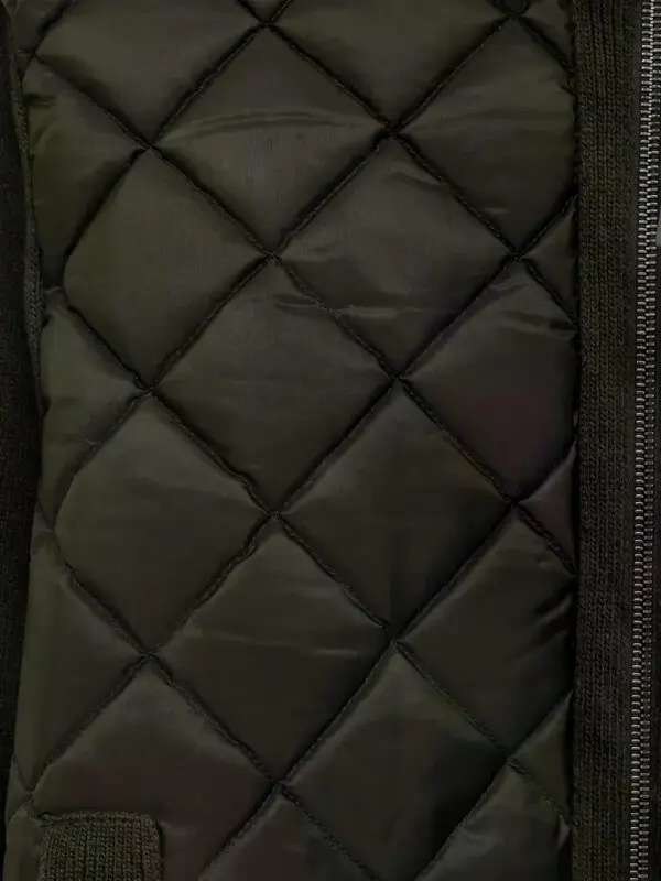 Moncler Quilted-panel Knitted Jacket