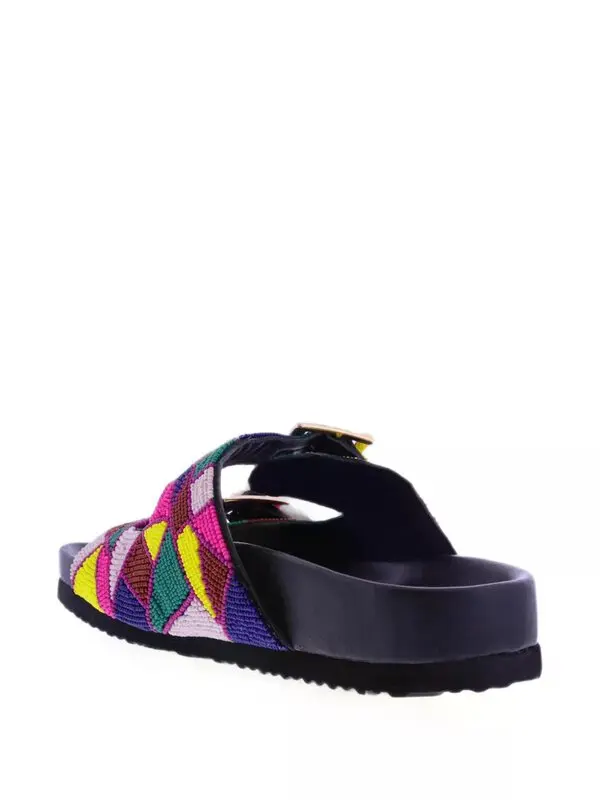 INUOVO Bead-embellished Buckle-fastening Sandals