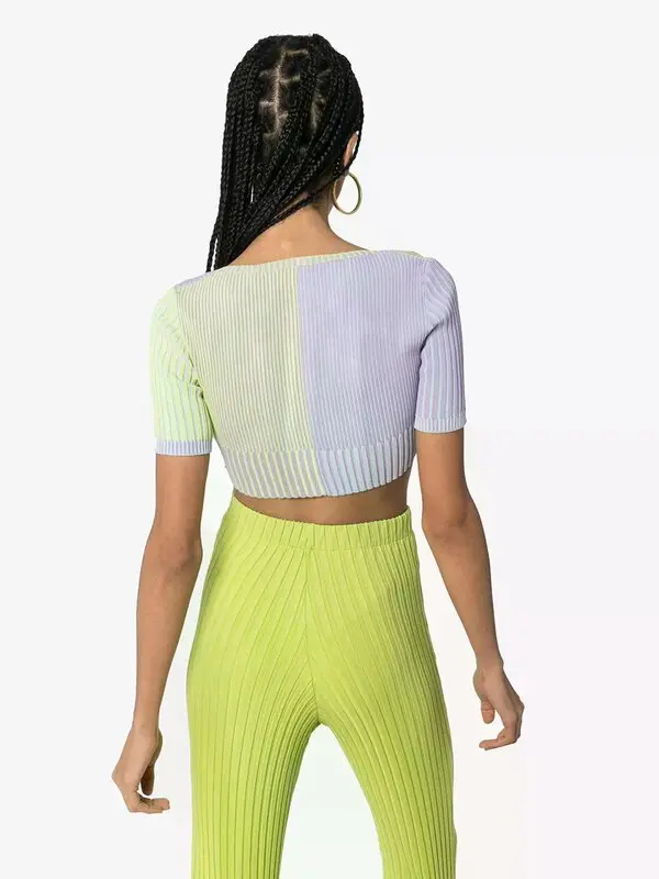 Jacquemus La Maille Yauco Ribbed Cropped Top
