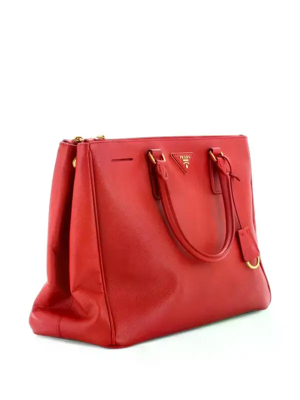 Prada Double Zip Lux Saffiano Leather Large Tote Bag