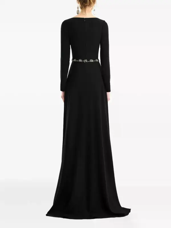GEMY MAALOUF Bead-embellished Square-neck Dress