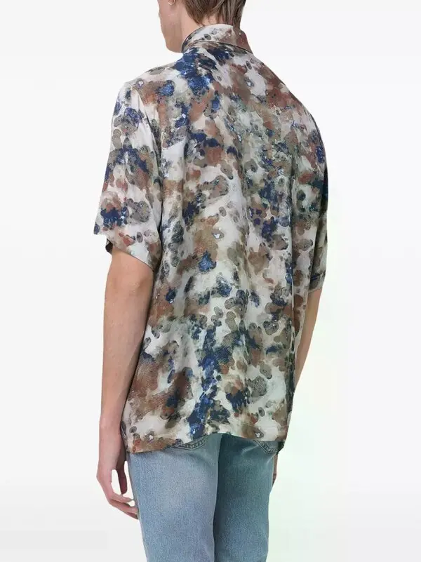 ARMANI EXCHANGE Abstract-print Short-sleeve Shirt