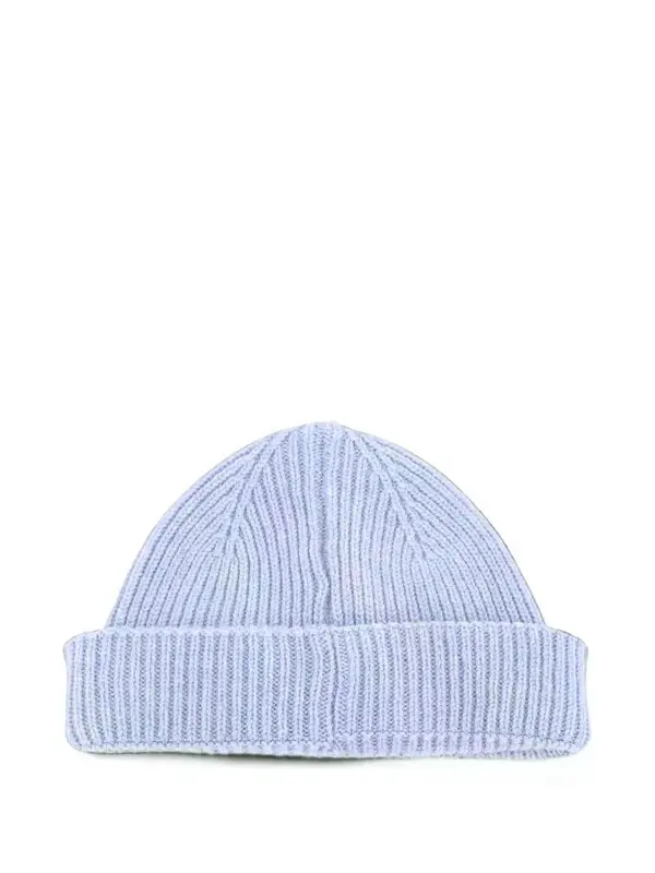 AMARANTO Ribbed-knit Beanie Hat