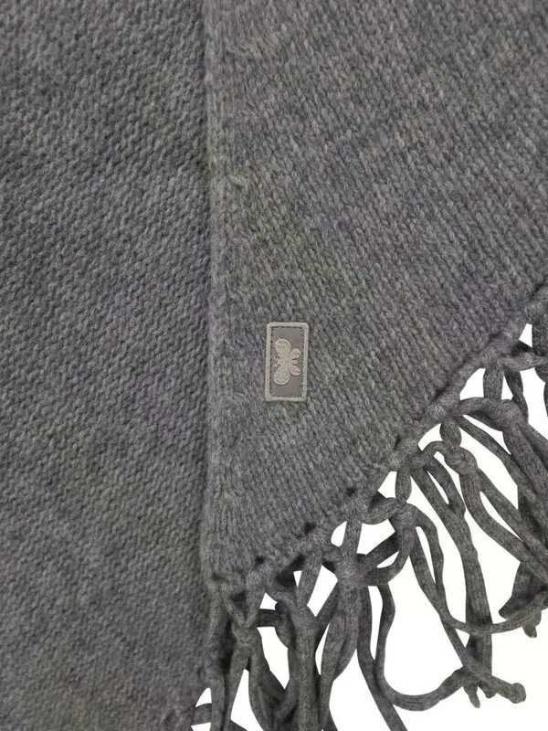 WEEKEND MAX MARA Fringed Wool Shawl Dark - Grey