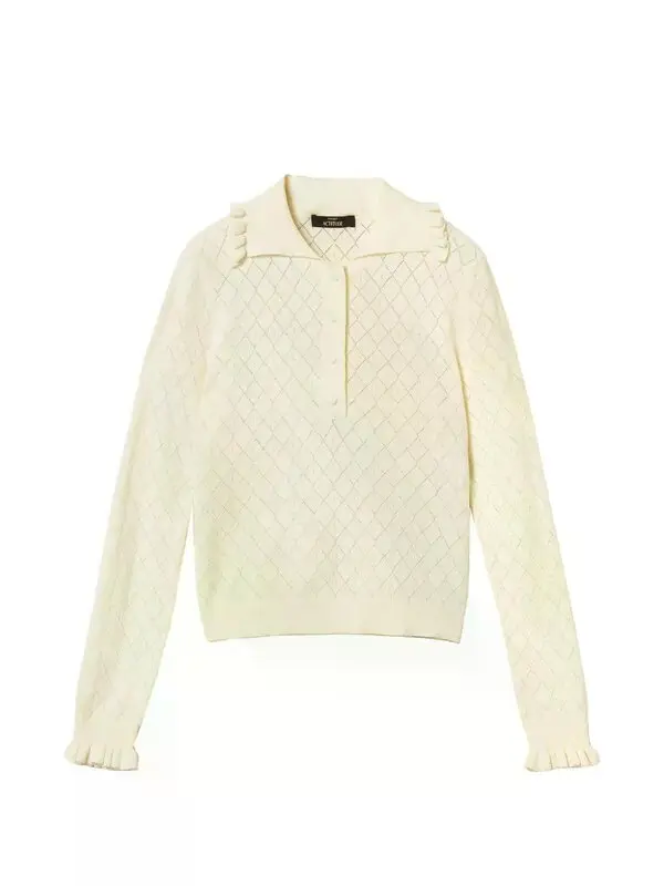 TWINSET Polo Collar Jumper With Ruffles