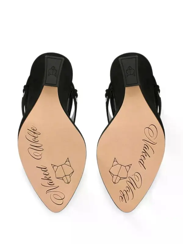 NAKED WOLFE Rampage Lace-up Wedge Pumps