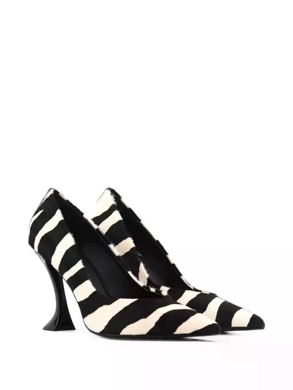 LOLA CRUZ Eugenia Zebra-print Pumps