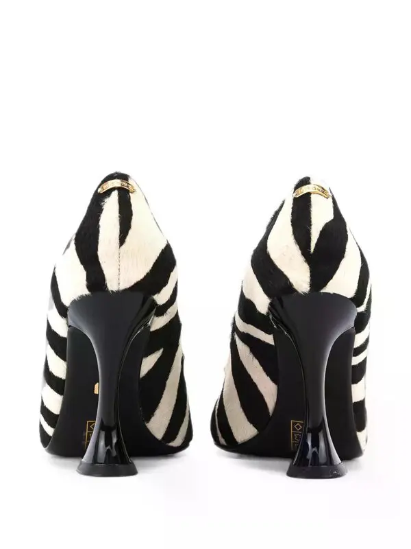 LOLA CRUZ Eugenia Zebra-print Pumps