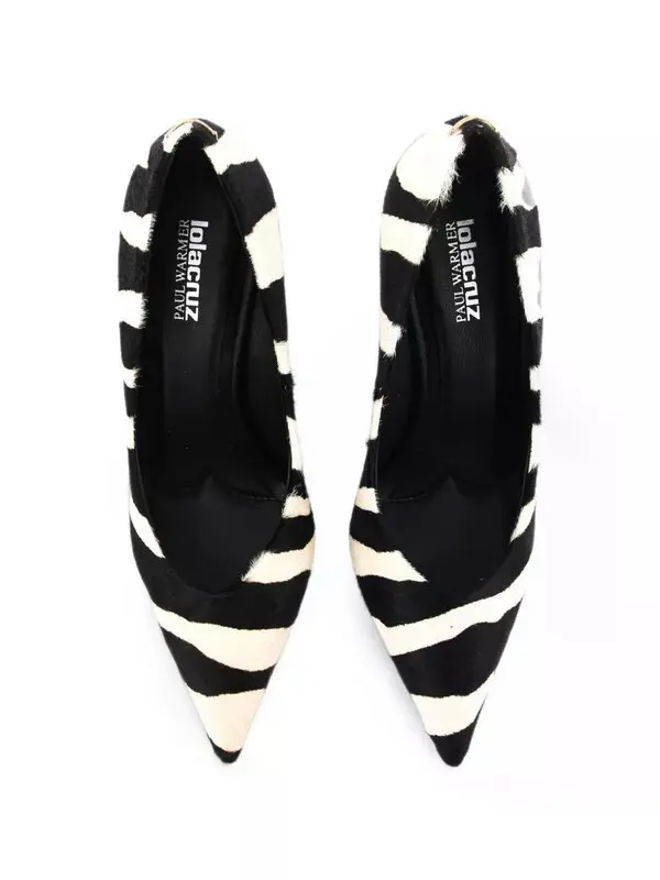 LOLA CRUZ Eugenia Zebra-print Pumps
