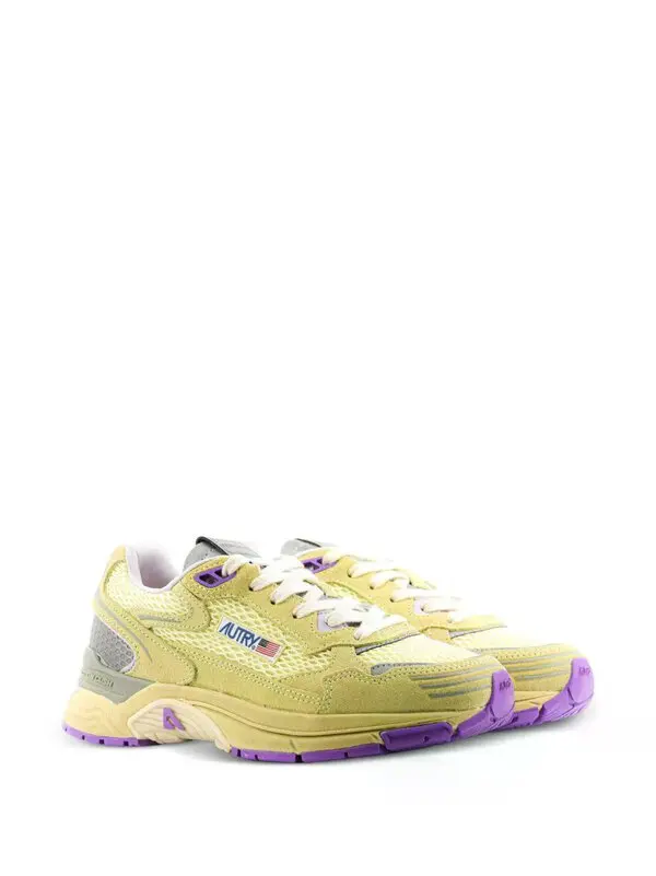 AUTRY Hyperway Panelled Low-top Sneakers - Yellow