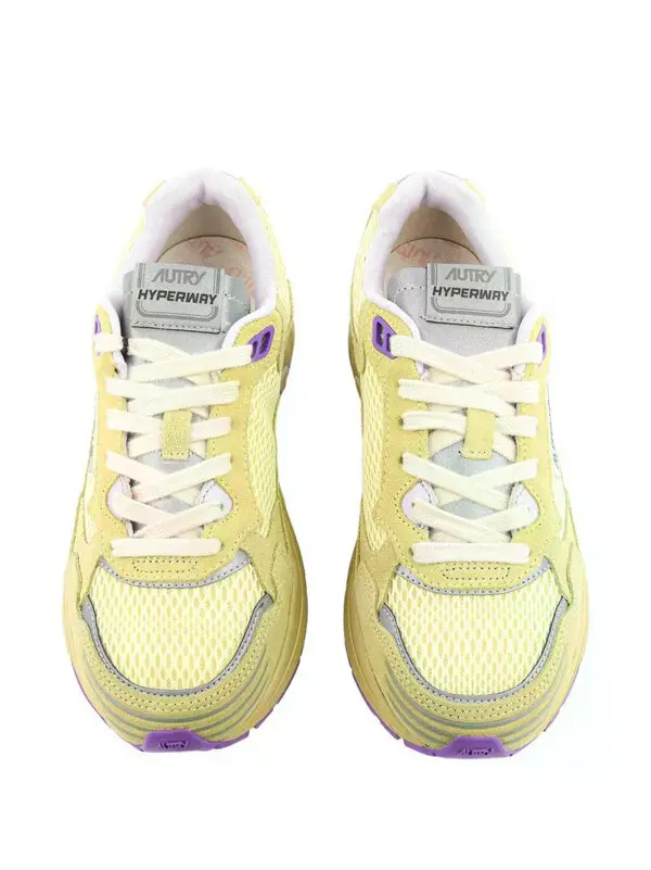 AUTRY Hyperway Panelled Low-top Sneakers - Yellow
