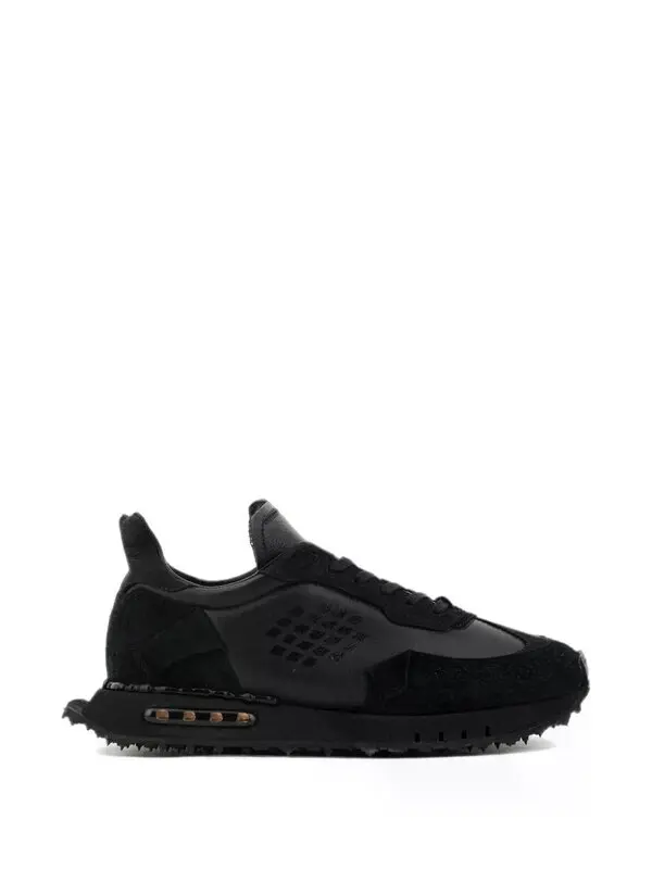 BEPOSITIVE Race Leather Low-top Sneakers - Black