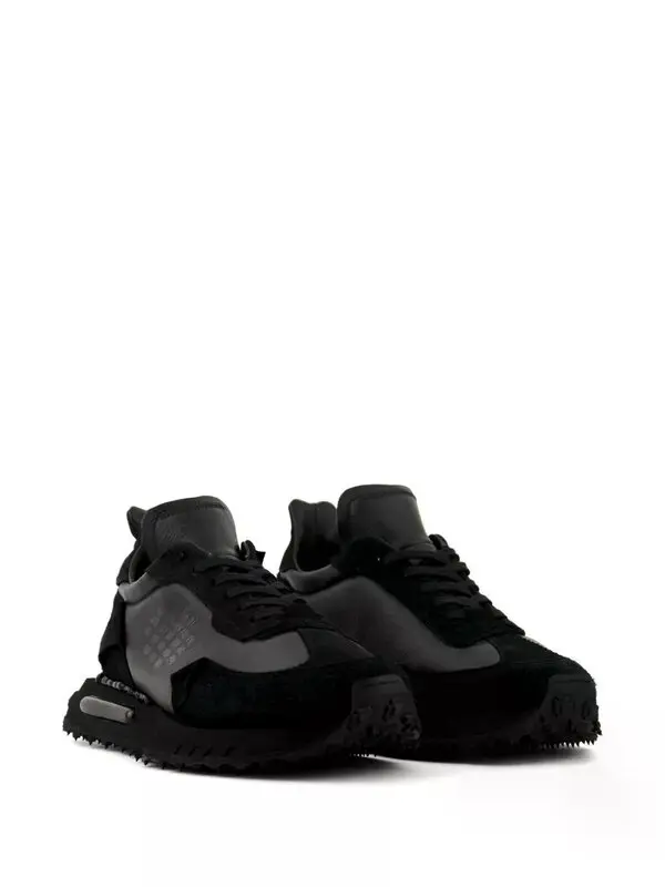 BEPOSITIVE Race Leather Low-top Sneakers - Black