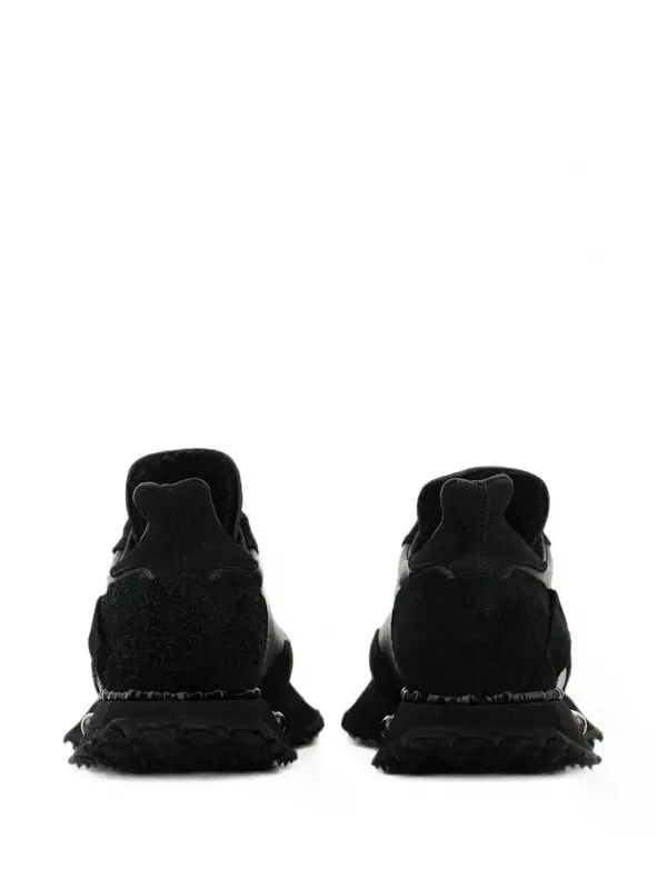 BEPOSITIVE Race Leather Low-top Sneakers - Black