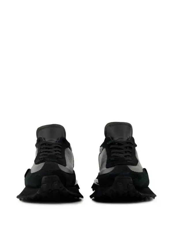 BEPOSITIVE Race Leather Low-top Sneakers - Black