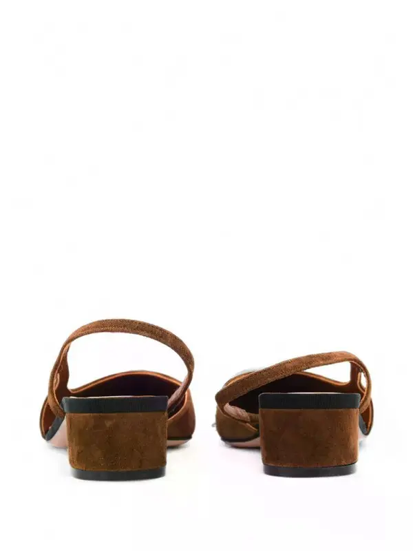 PAUL WARMER Loulou Suede Slingback Pumps