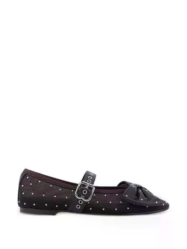 BIBI LOU Gaela Studded Bow-detail Ballet Flats