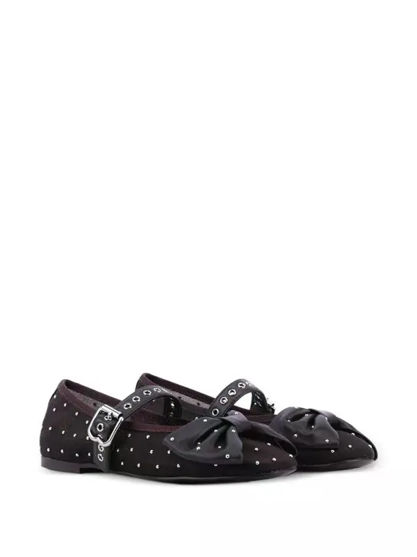 BIBI LOU Gaela Studded Bow-detail Ballet Flats