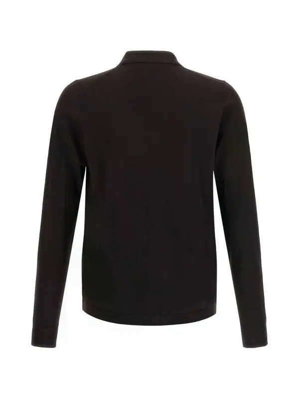 LARMERI STUDIO Button-up Long-sleeved Polo Shirt