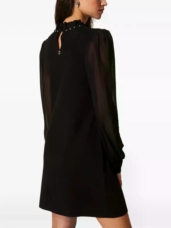TWINSET Short Knit Dress With Ruffles
