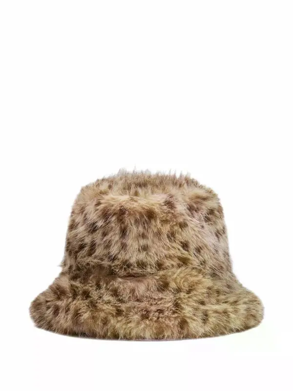 BALLANTYNE Leopard-print Faux-fur Bucket Hat
