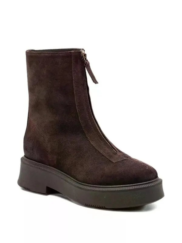Archive Front-zip Platform Ankle Boots