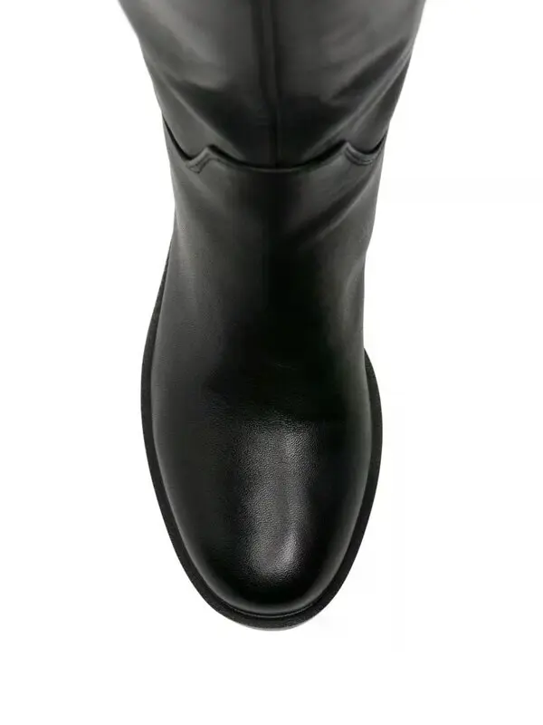 LINDA BAUMANN Rear-zip Leather Boots