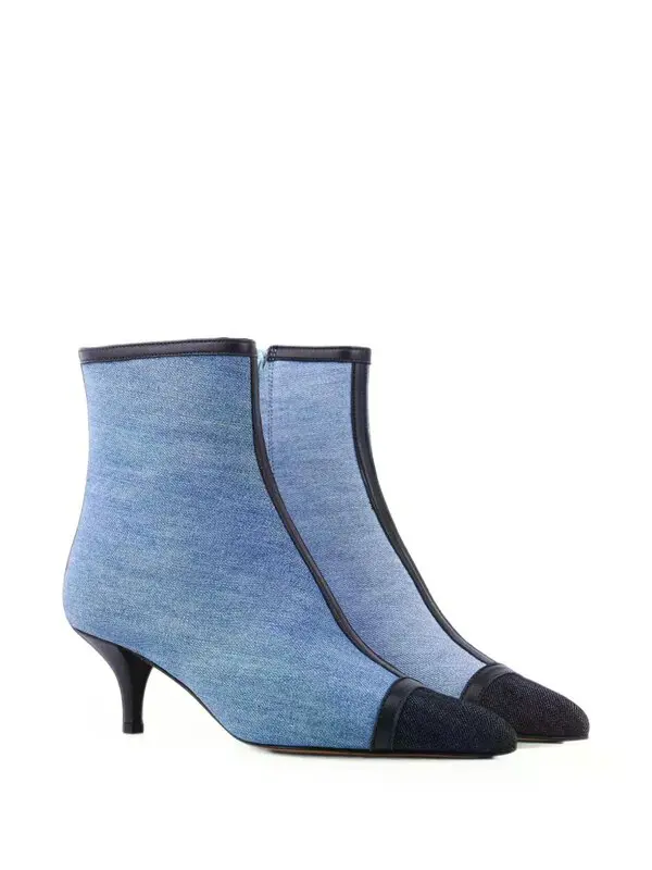 PAUL WARMER Pointed-toe Panelled Ankle Boots