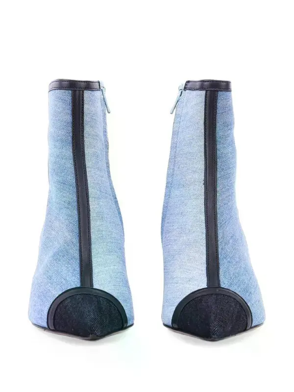 PAUL WARMER Pointed-toe Panelled Ankle Boots