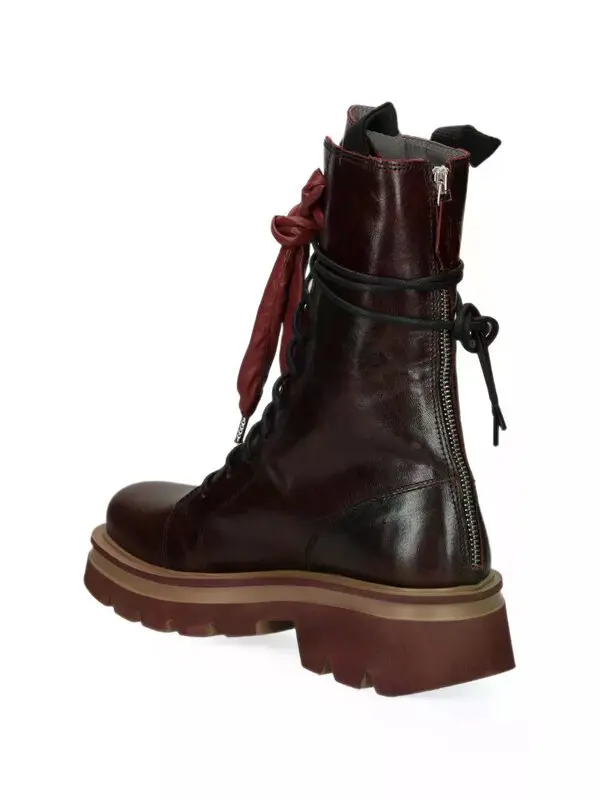 PATRIZIA BONFANTI Scorpio Lace-up Leather Ankle Boots