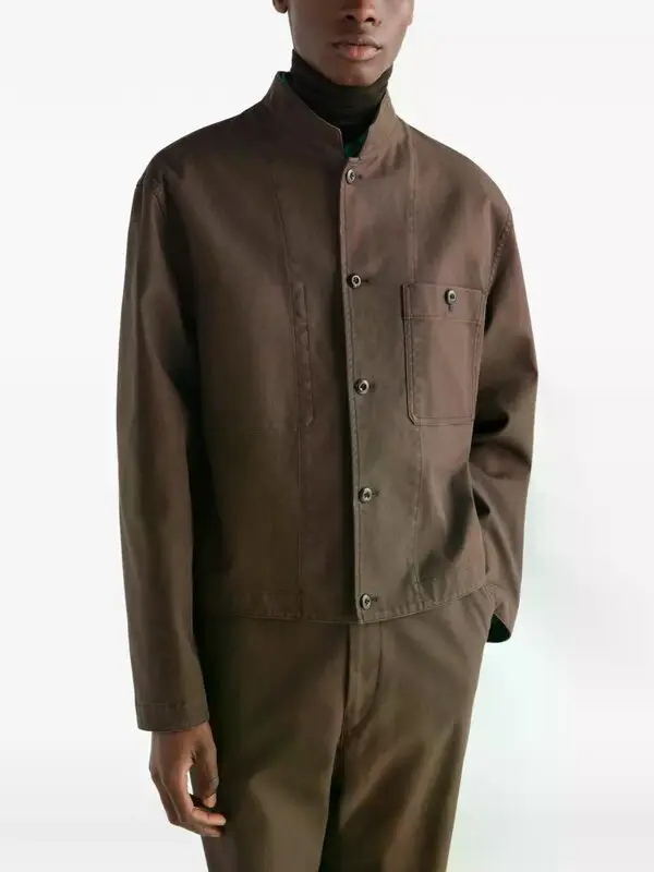 LEMAIRE Stand-collar Jacket In Heavy Cotton Twill