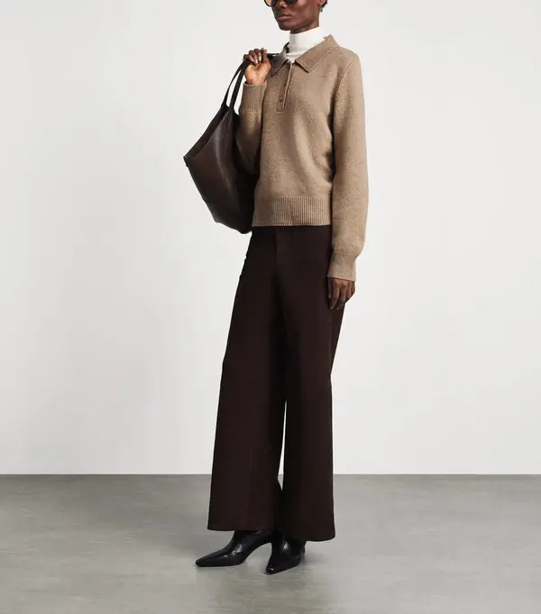 Almada Label Wool-cashmere Polo Sweater
