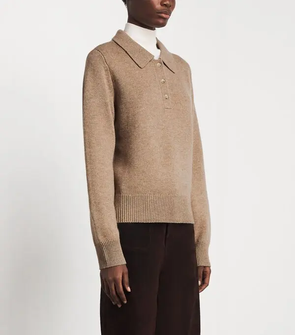 Almada Label Wool-cashmere Polo Sweater